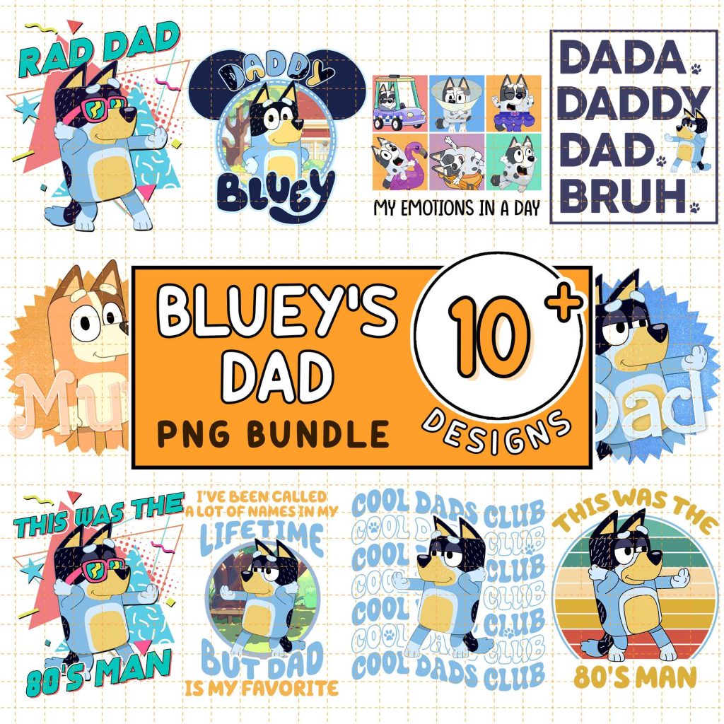 Bluey Dad PNG, It's not a Dad Bod it's a Father Figure PNG, Bluey ...