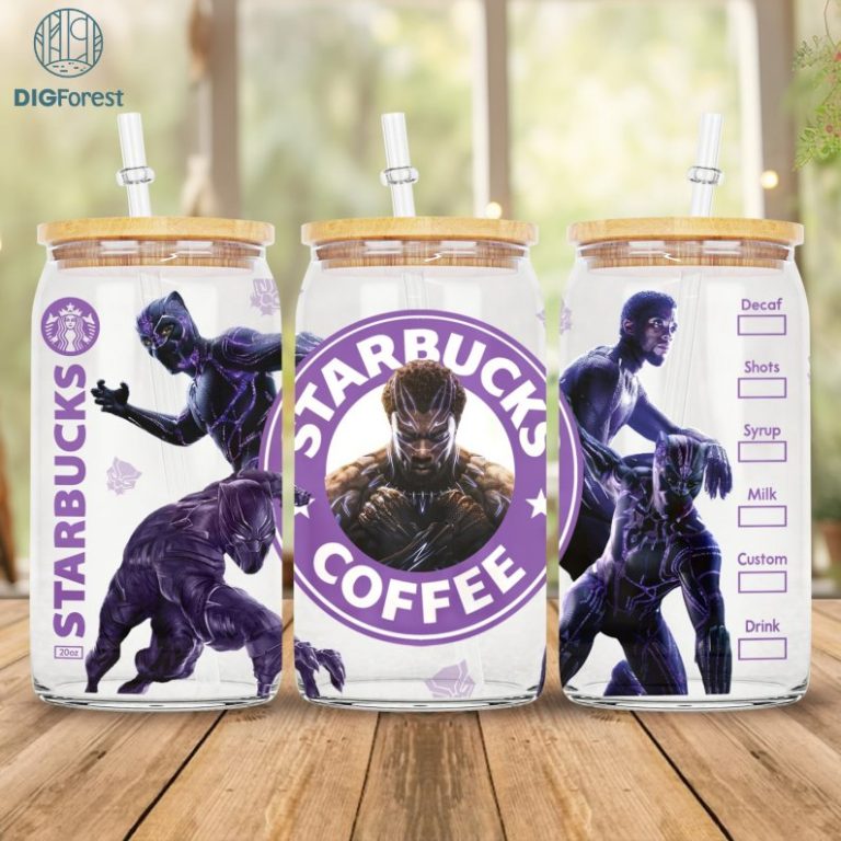 Black Panther 16oz Libbey Glass Can | Libbey Can Glass Png | Superhero ...