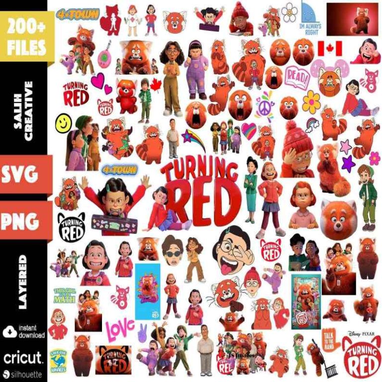 4 Town Turning Red Bundle Png Files, Turning Red Pixar Png, Meilin Lee ...