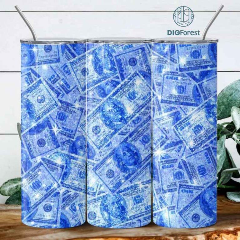 Tumbler 20oz Glitter Dollar Bill, Glitter Dollar Bill 20oz Tumbler Wrap ...